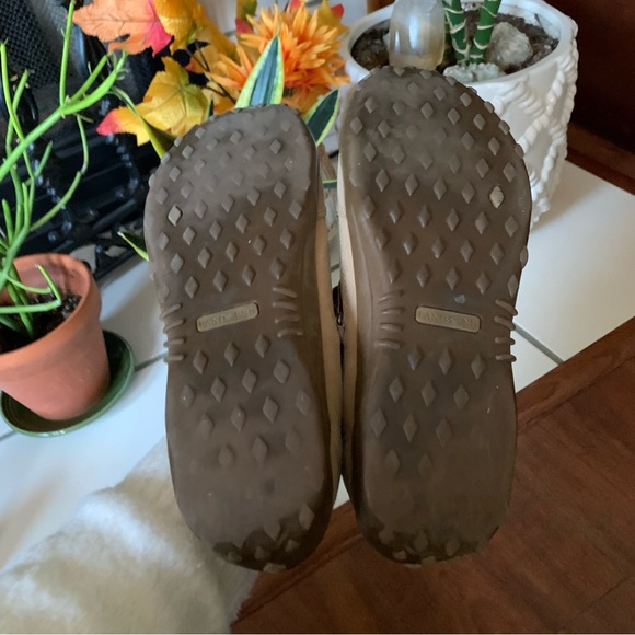 Lands' End | Shoes | Lands End Tan Leather And Linen Shoe Size 9 | Poshmark